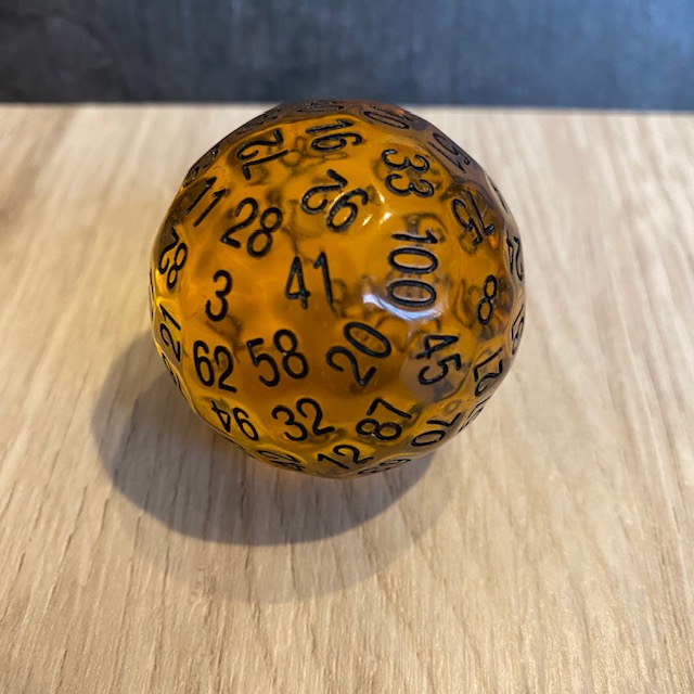 Bescon, D100 Translucent Amber Dice - Dungeons & Dice